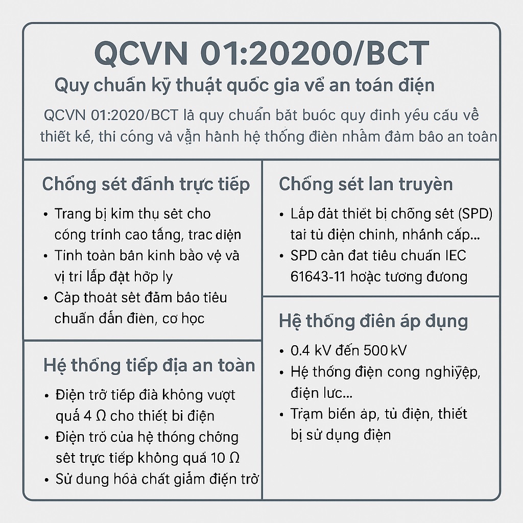 Quy Chuẩn QCVN 01:2020/BCT – An toàn điện & chống sét